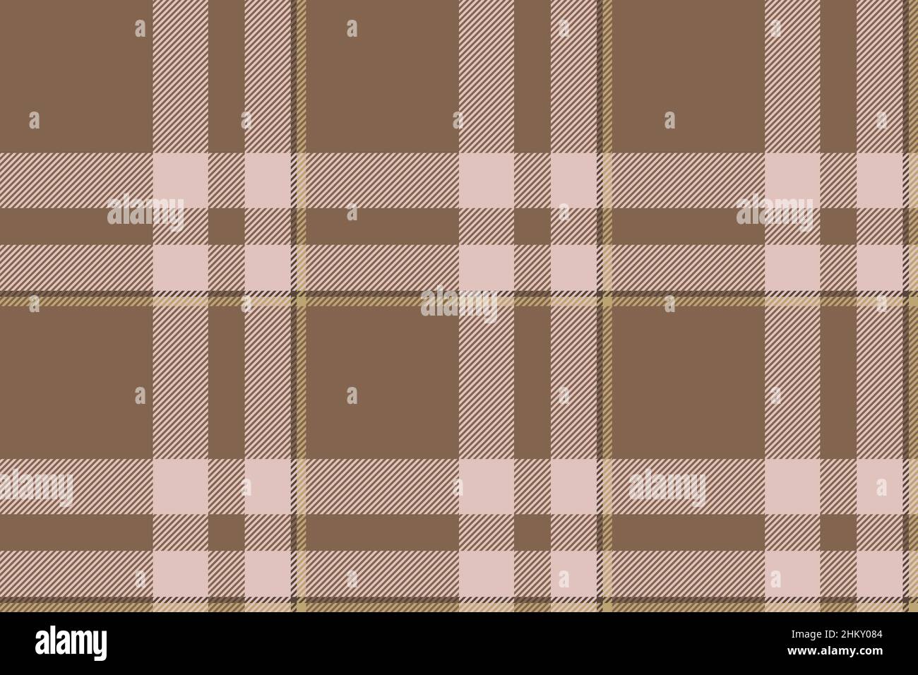 Plaid background, check seamless pattern in beige. Vector fabric ...