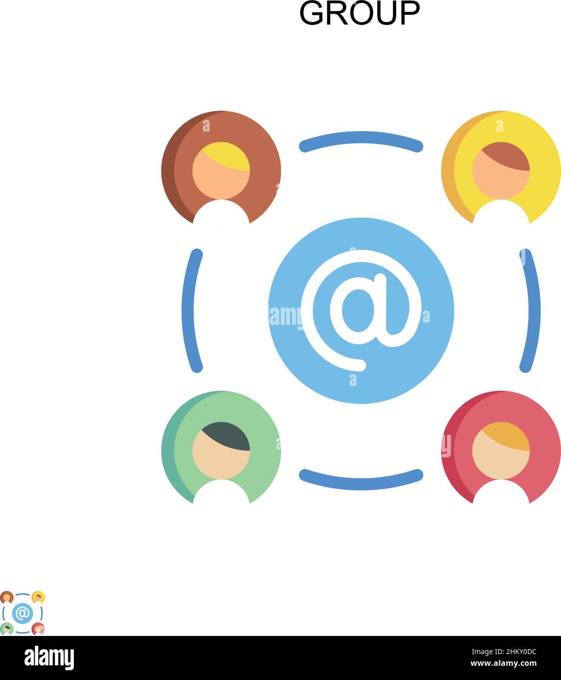 Group Simple vector icon. Illustration symbol design template for web ...