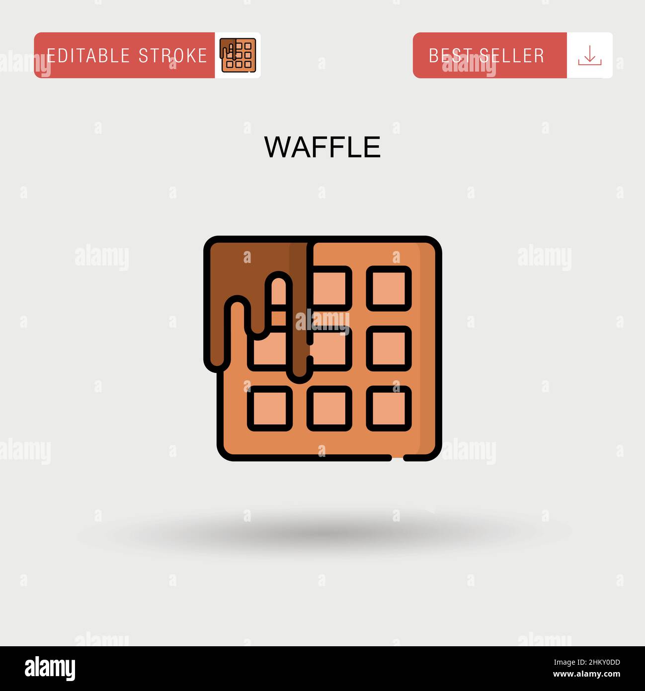 Waffle Simple vector icon Stock Vector Image & Art - Alamy