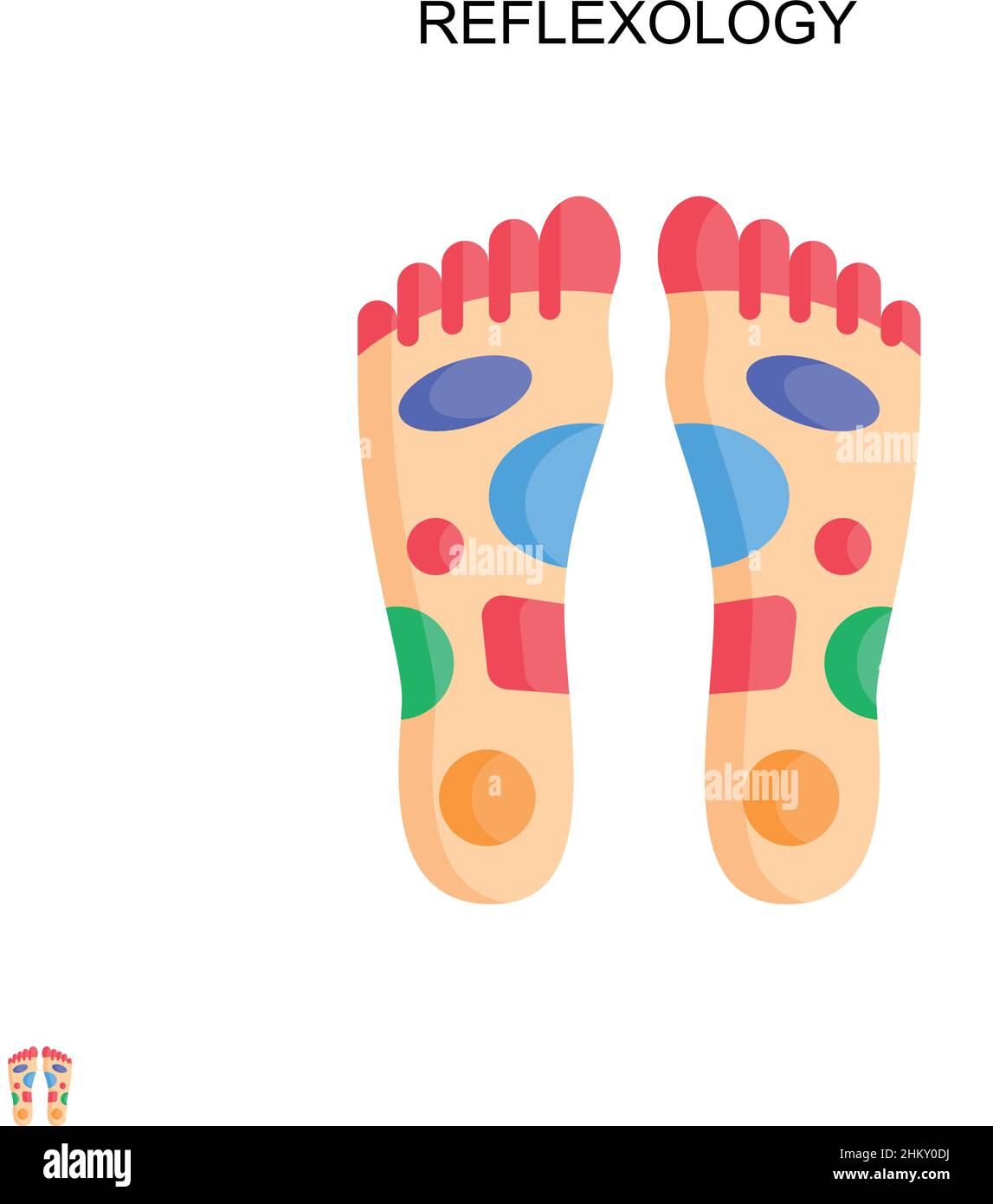 Reflexology Simple vector icon. Illustration symbol design template for ...