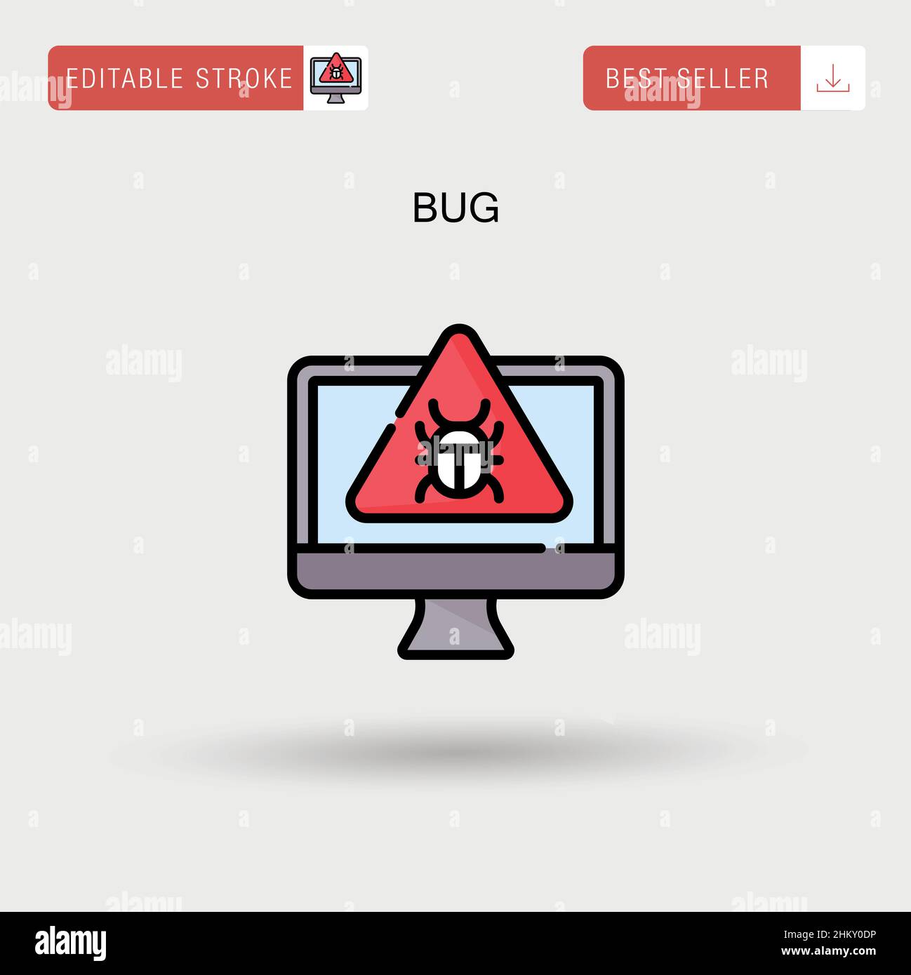 Bug Simple vector icon Stock Vector Image & Art - Alamy
