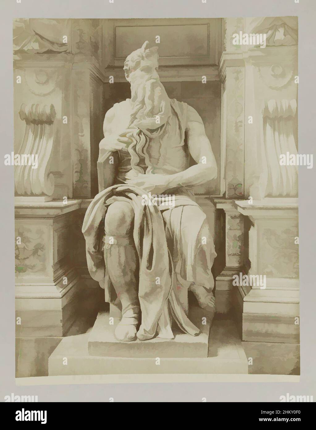 Art inspired by Sculpture of Moses in the church San Pietro in Vincoli ...