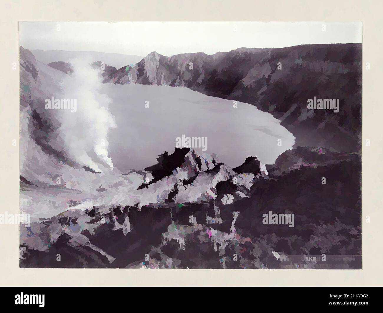 Art inspired by Crater lake on the Idjen Plateau, Java, Dutch East ...
