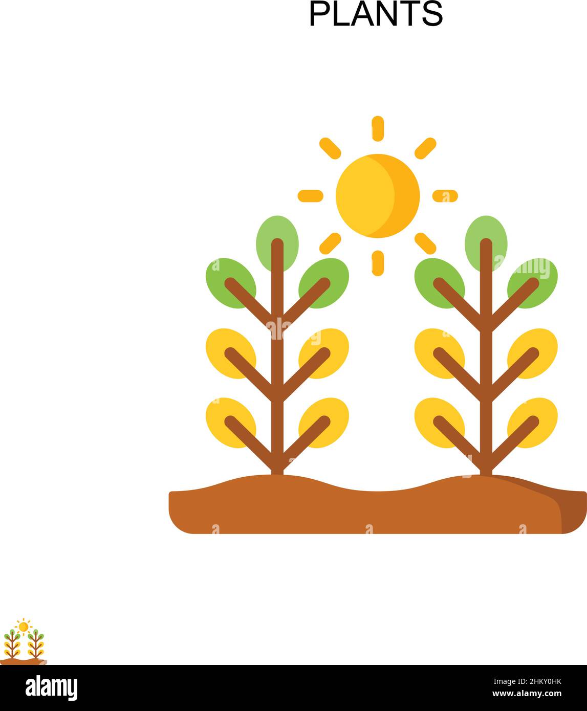 Plants Simple vector icon. Illustration symbol design template for web ...