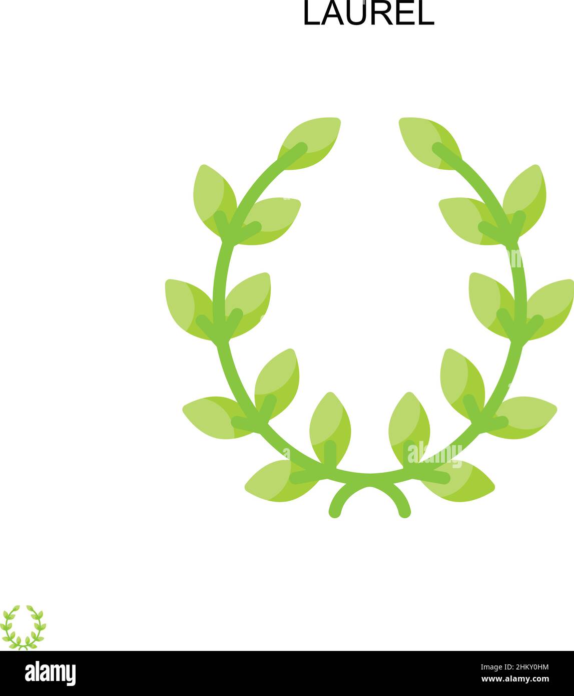 Laurel Simple vector icon. Illustration symbol design template for web ...