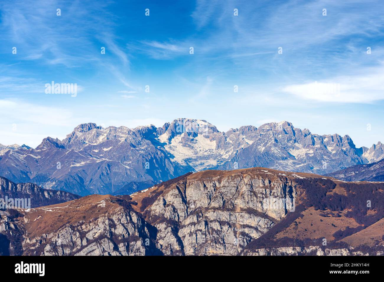 Mountain Range of Monte Baldo and Brenta Dolomites (Dolomiti di Brenta ...