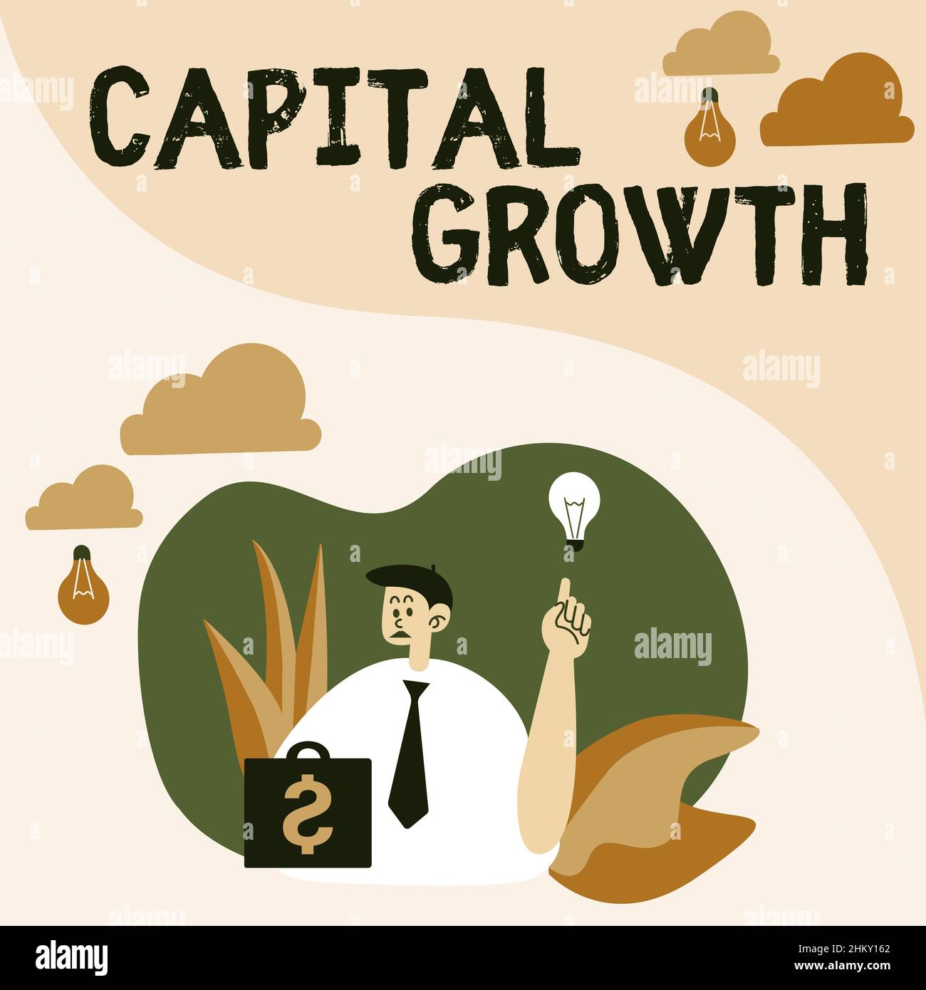 Inspiration showing sign Capital Growth. Business idea increase in the ...