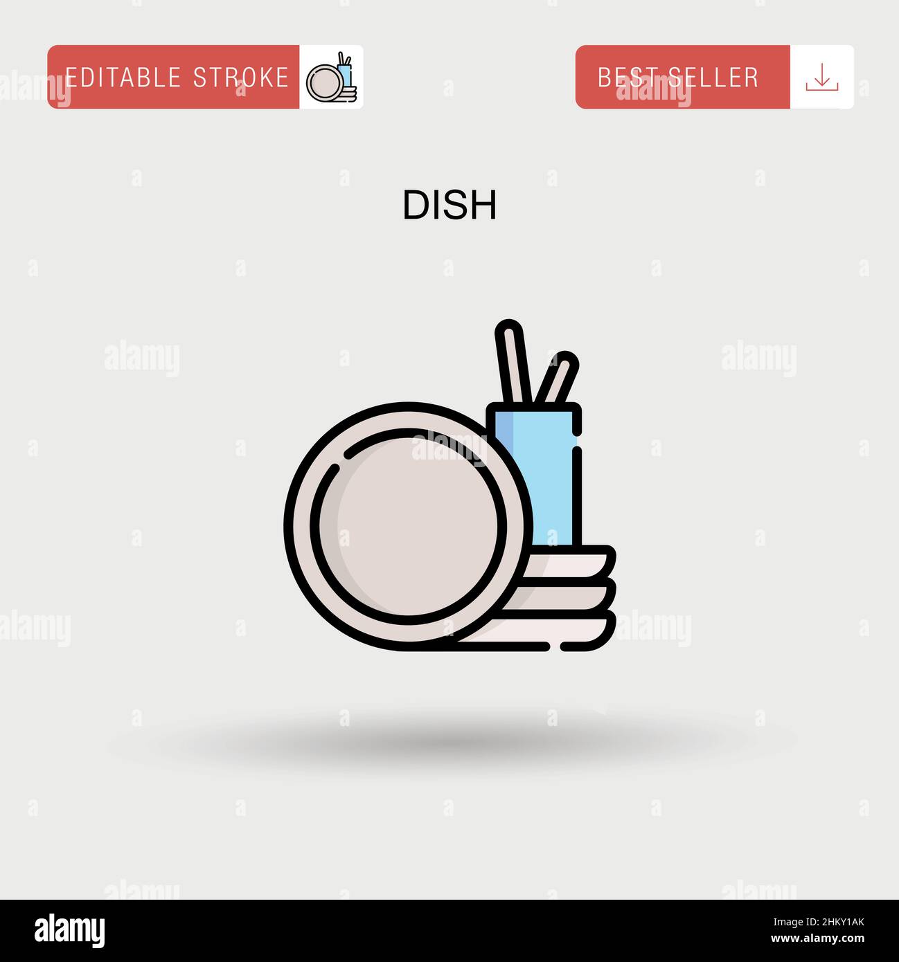 Dish Simple vector icon Stock Vector Image & Art - Alamy