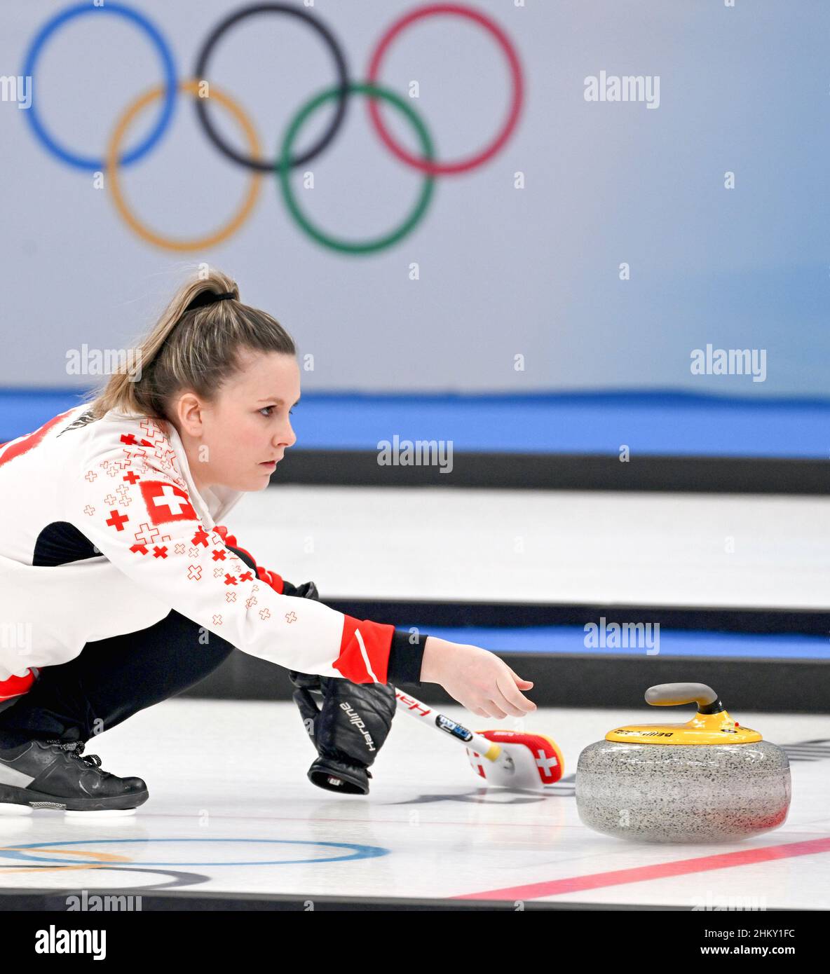 Beijing, China. 6th Feb, 2022. Jenny Perret of Switzerland competes ...