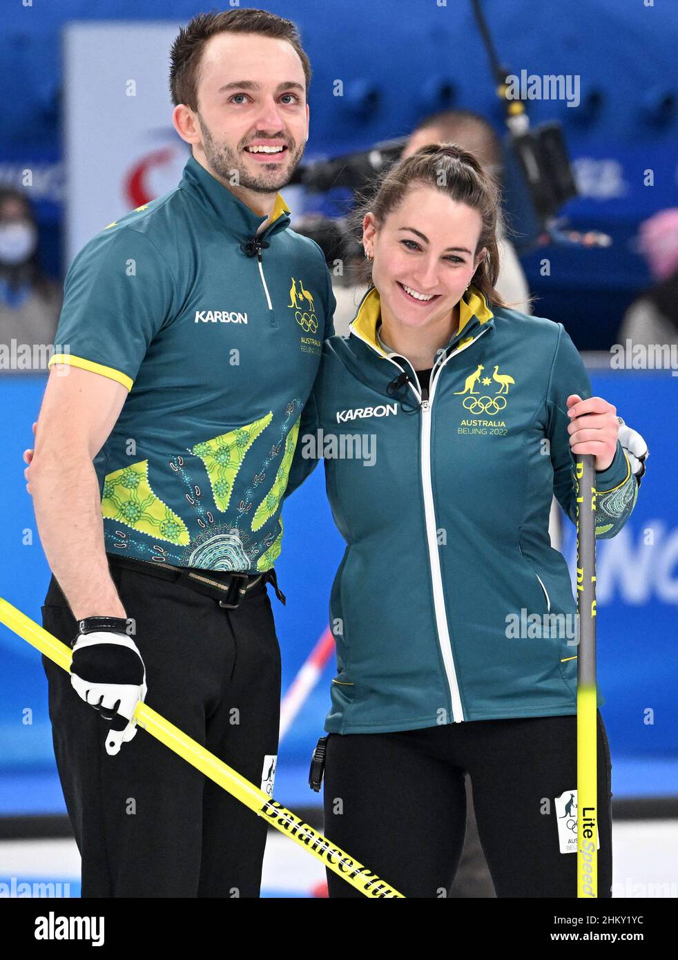 Beijing, China. 6th Feb, 2022. Dean Hewitt (L) and Tahli Gill of ...