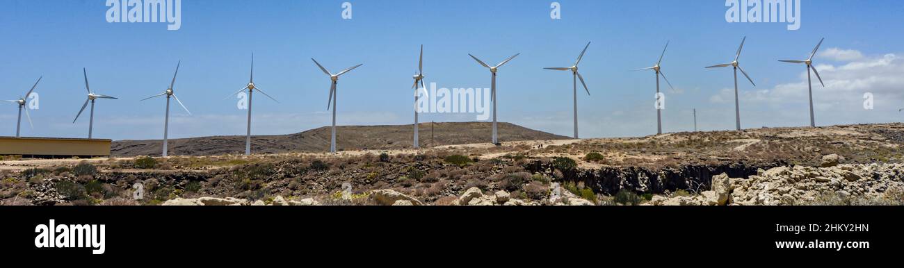 Power of wind turbine generating electricity clean energy with cloud ...