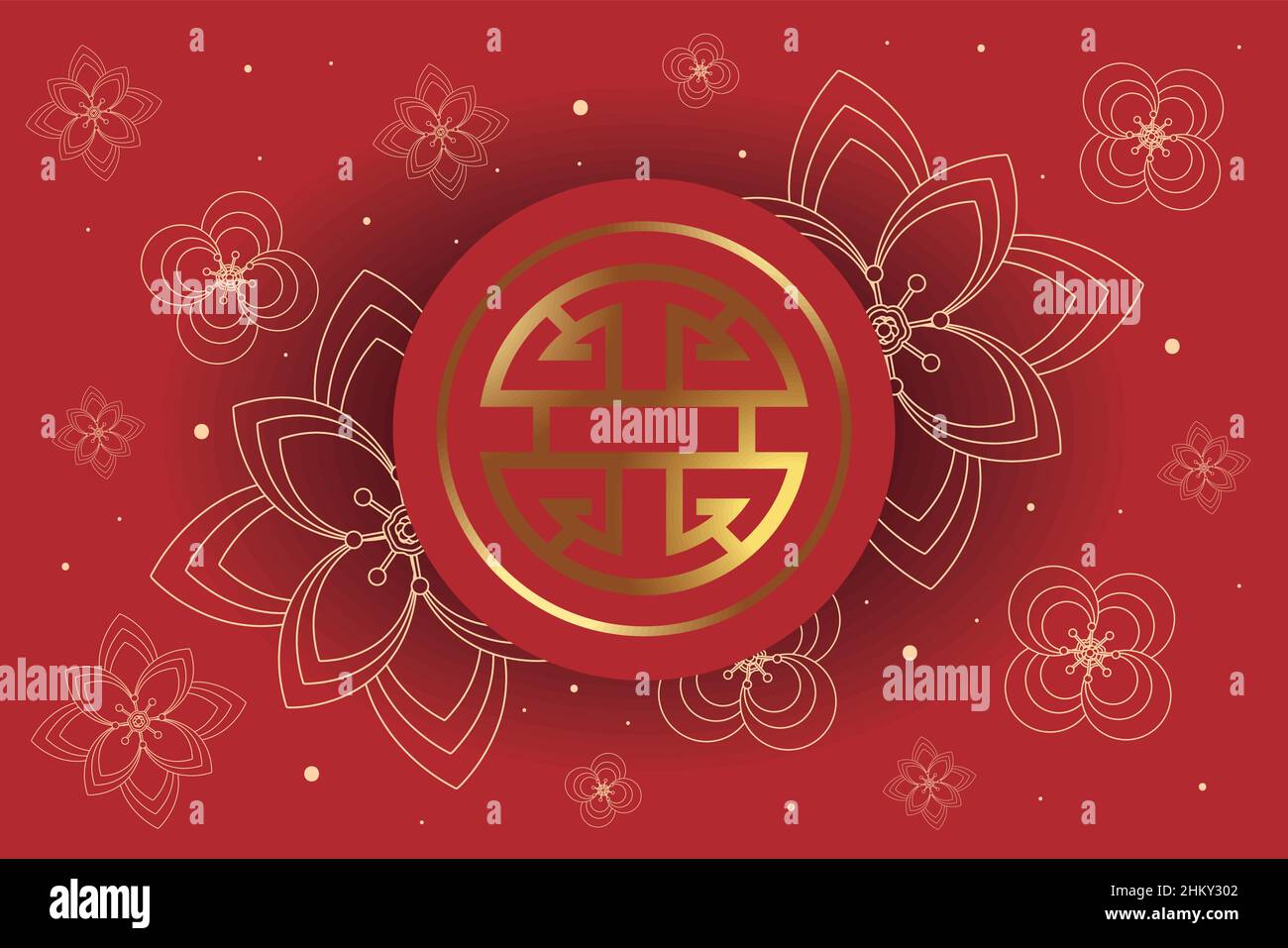 chinese flowers red background Stock Vector Image & Art - Alamy
