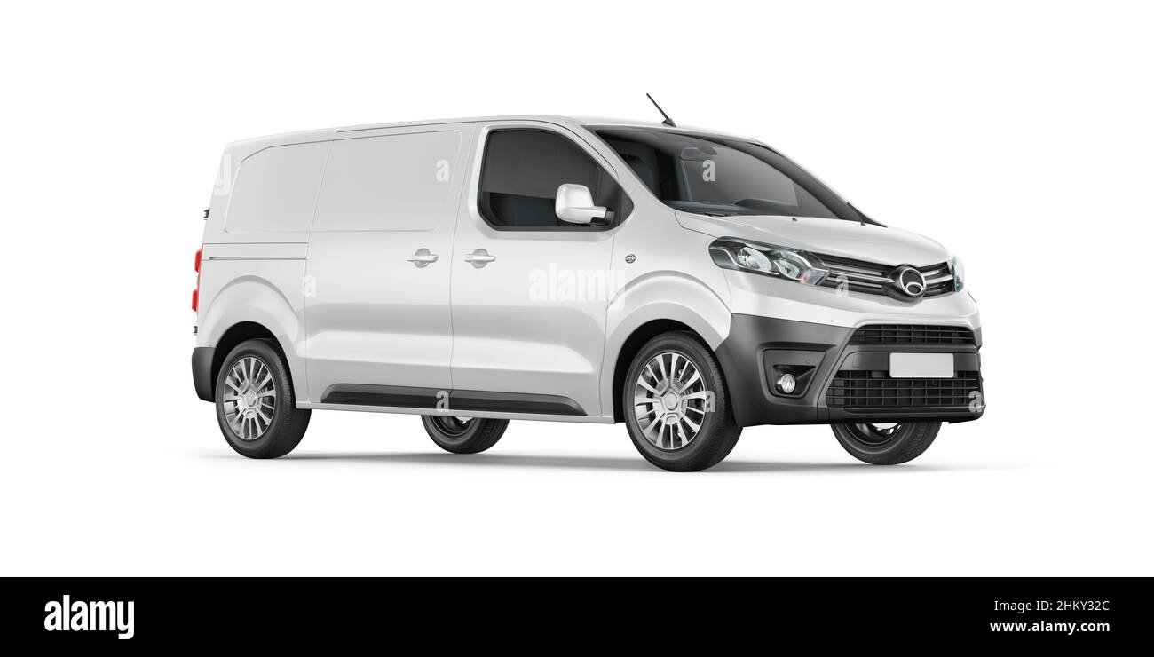 Panel Van Mockup 3D Rendering Stock Photo - Alamy