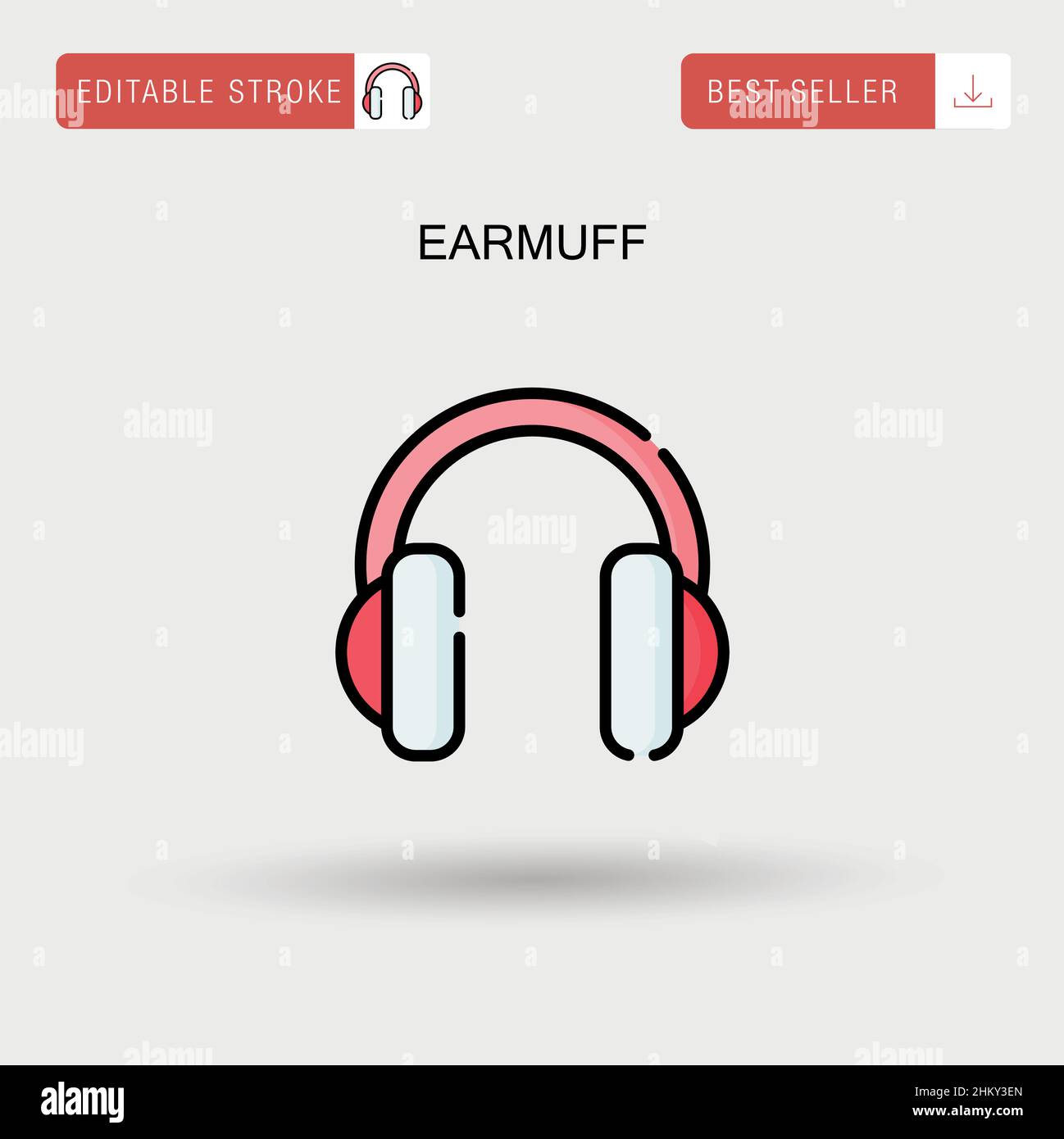 Earmuff Simple vector icon Stock Vector Image & Art - Alamy