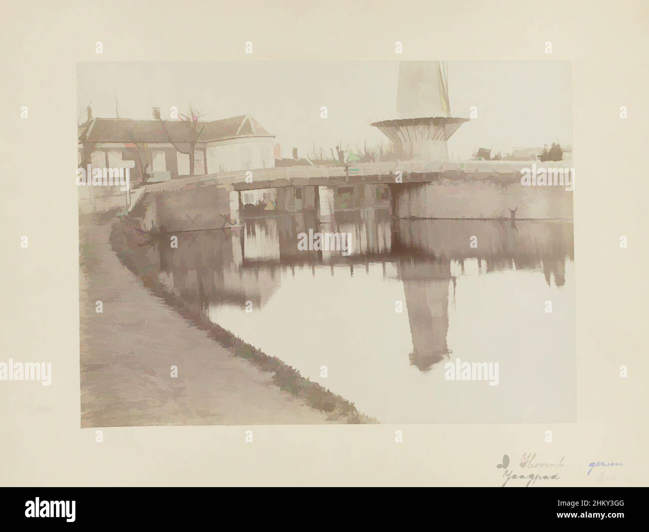 Art inspired by View of the Hoorn bridge and a mill, seen from the ...