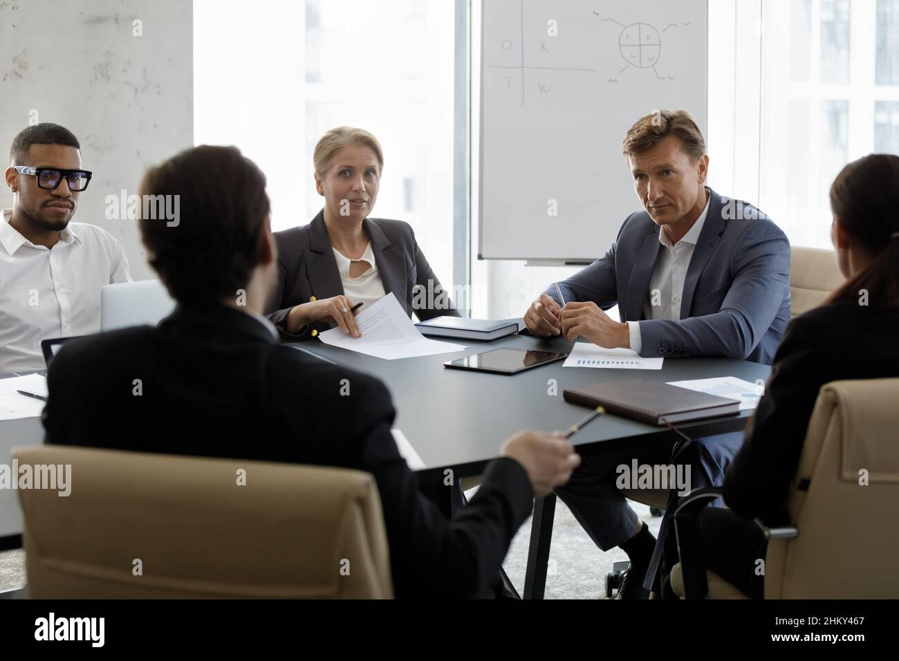 Diverse Business Team Of Different Ages Partners Coworkers Leaders