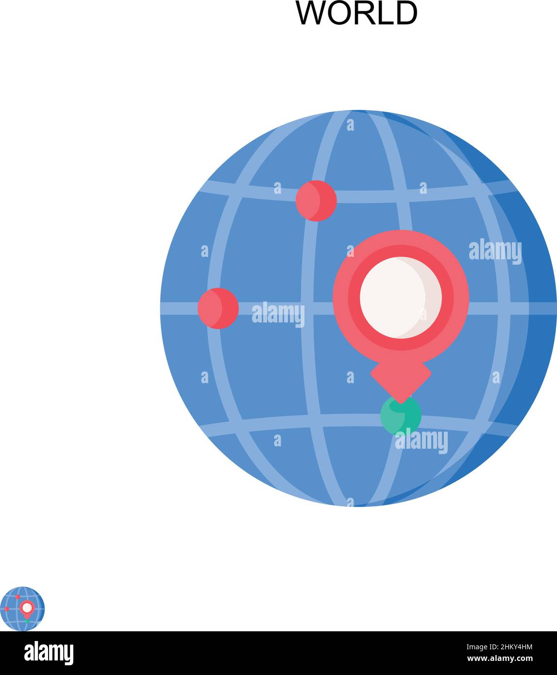 World Simple vector icon. Illustration symbol design template for web ...