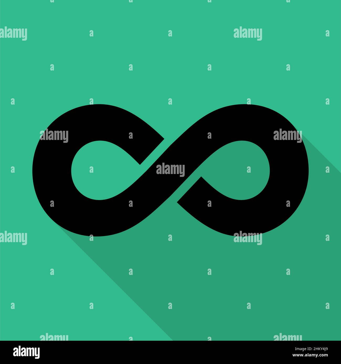 Infinity geometric icon, mathematical tattoo symbol, endless abstract ...