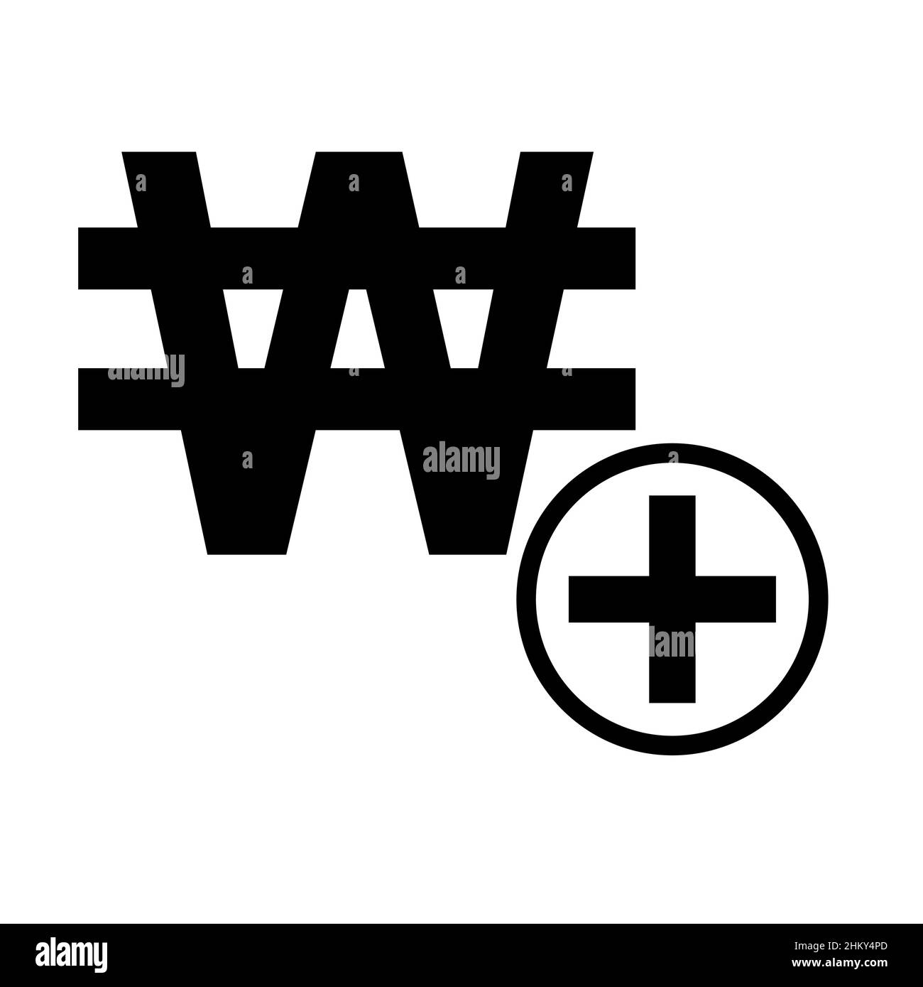 South korean currency icon vector vectors hi-res stock photography and ...