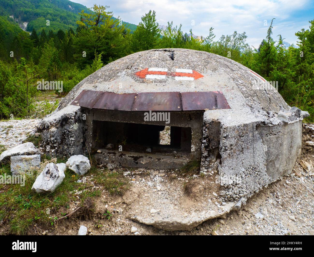 Old bunker in Albania Stock Photo - Alamy