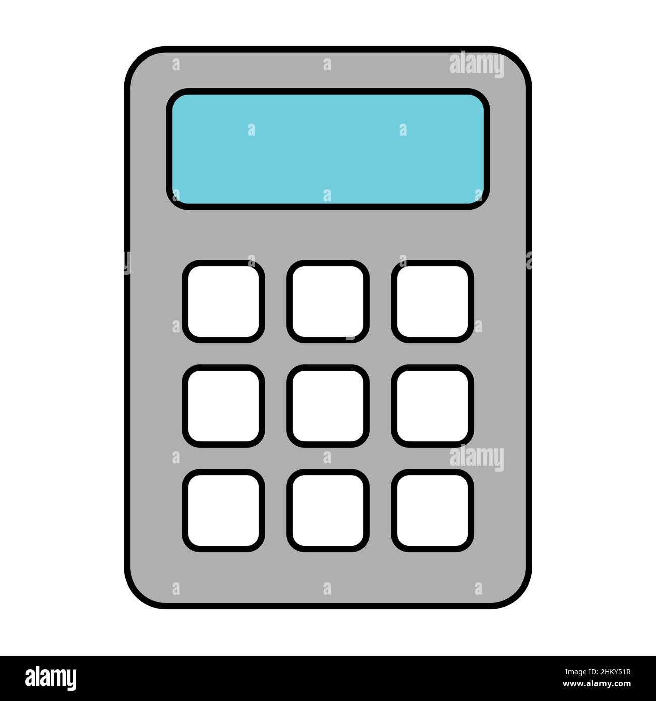 Calculator icon, mathematics web button vector illustration. Internet ...