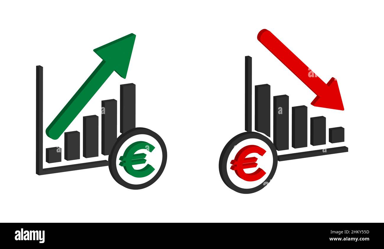 Set of income and growing economic symbol, money flat modern icon ...