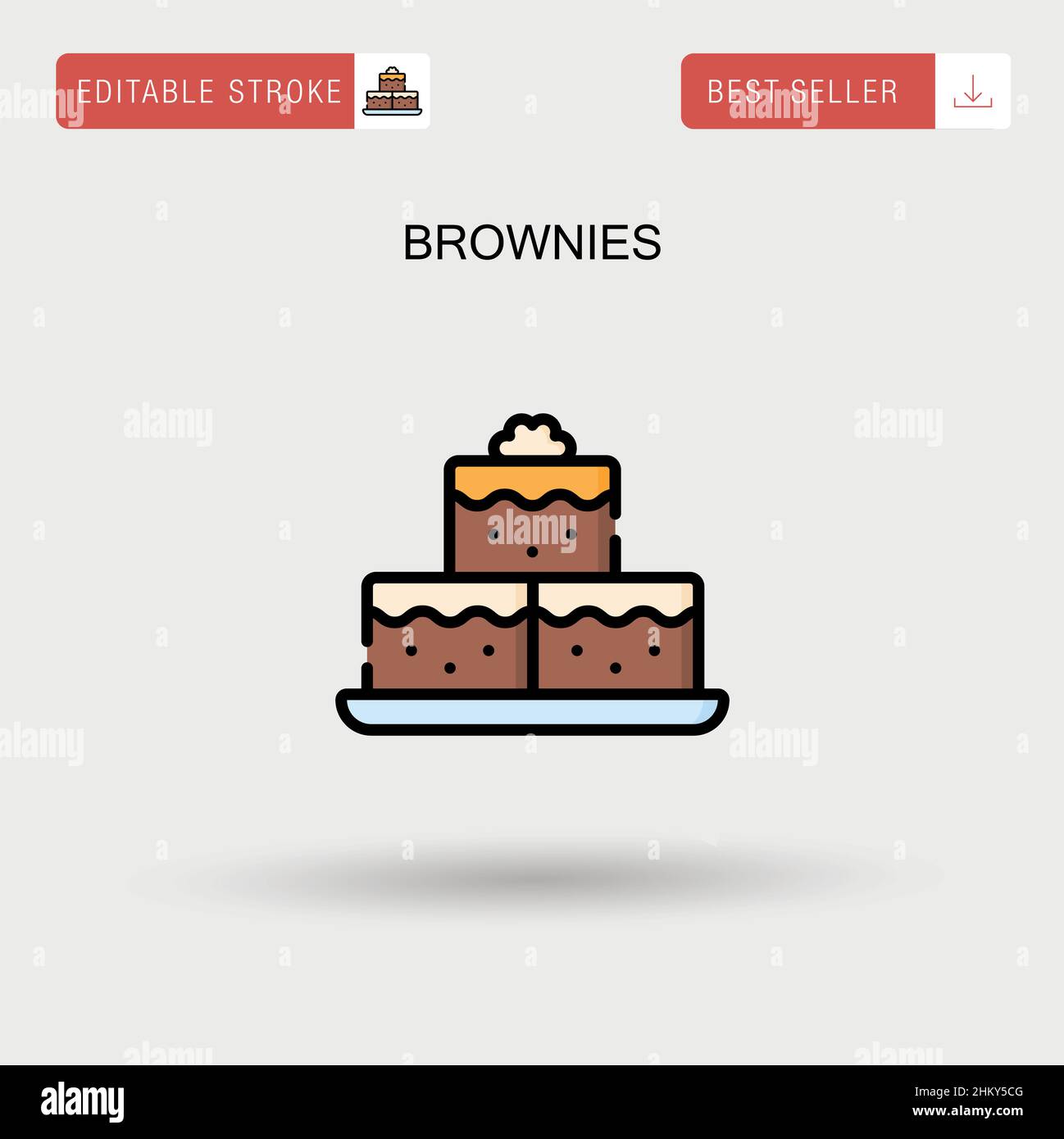 Brownies white background Stock Vector Images - Alamy