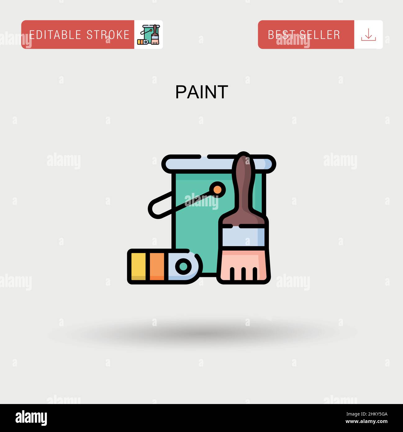 Paint Simple vector icon Stock Vector Image & Art - Alamy