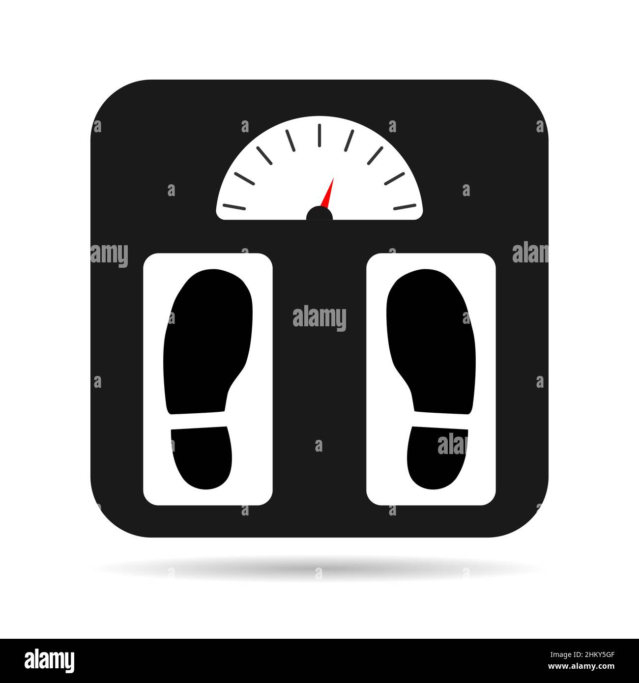 Weight scale icon, healthy diet body symbol, loss calorie measure ...