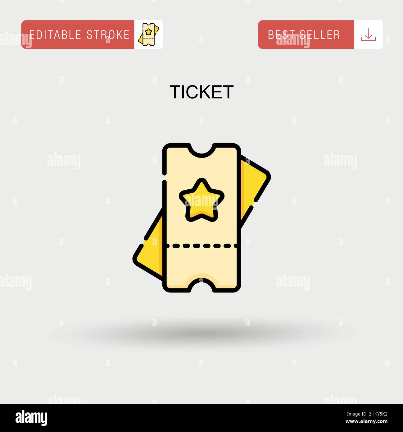 Ticket Simple vector icon Stock Vector Image & Art - Alamy