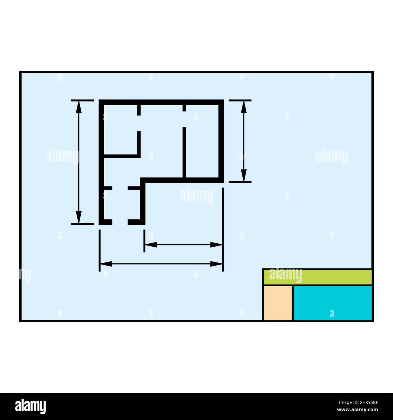 House plan icon, architecture sketch graphic design, home construction ...