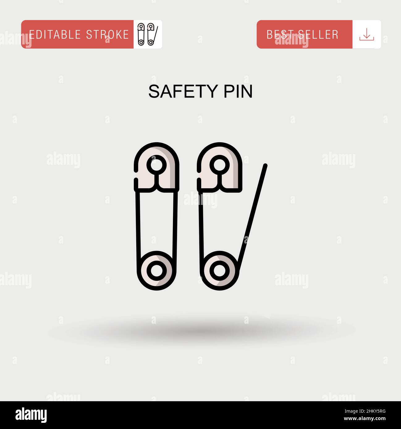 Safety pin Simple vector icon Stock Vector Image & Art - Alamy