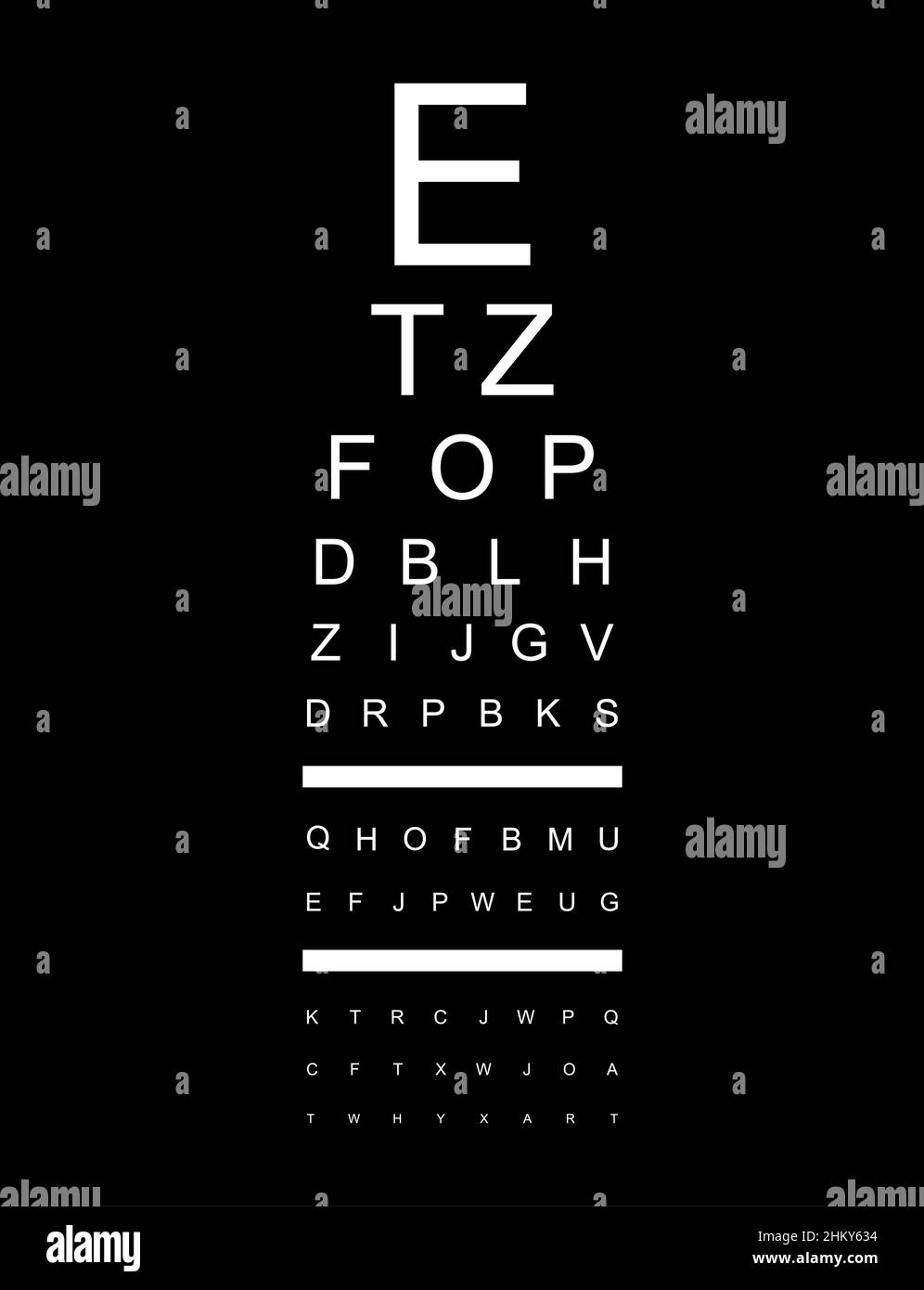 Test visual measure icon, optical chart letter symbol, optometrist ...