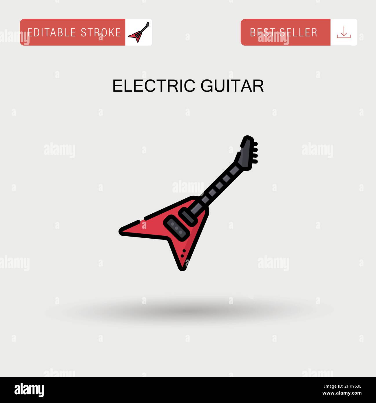 Electric guitar Simple vector icon Stock Vector Image & Art - Alamy
