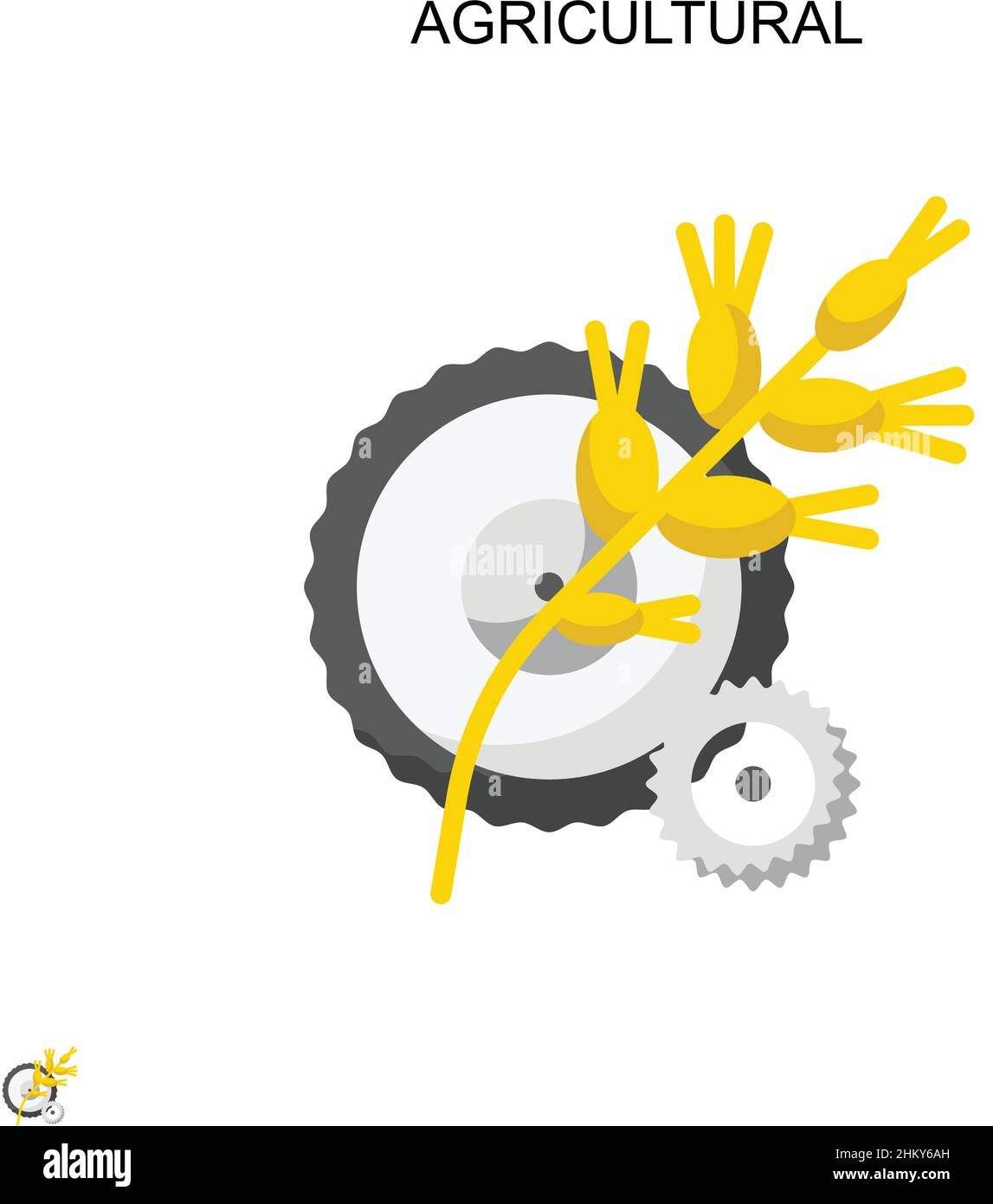 Agricultural Simple vector icon. Illustration symbol design template ...