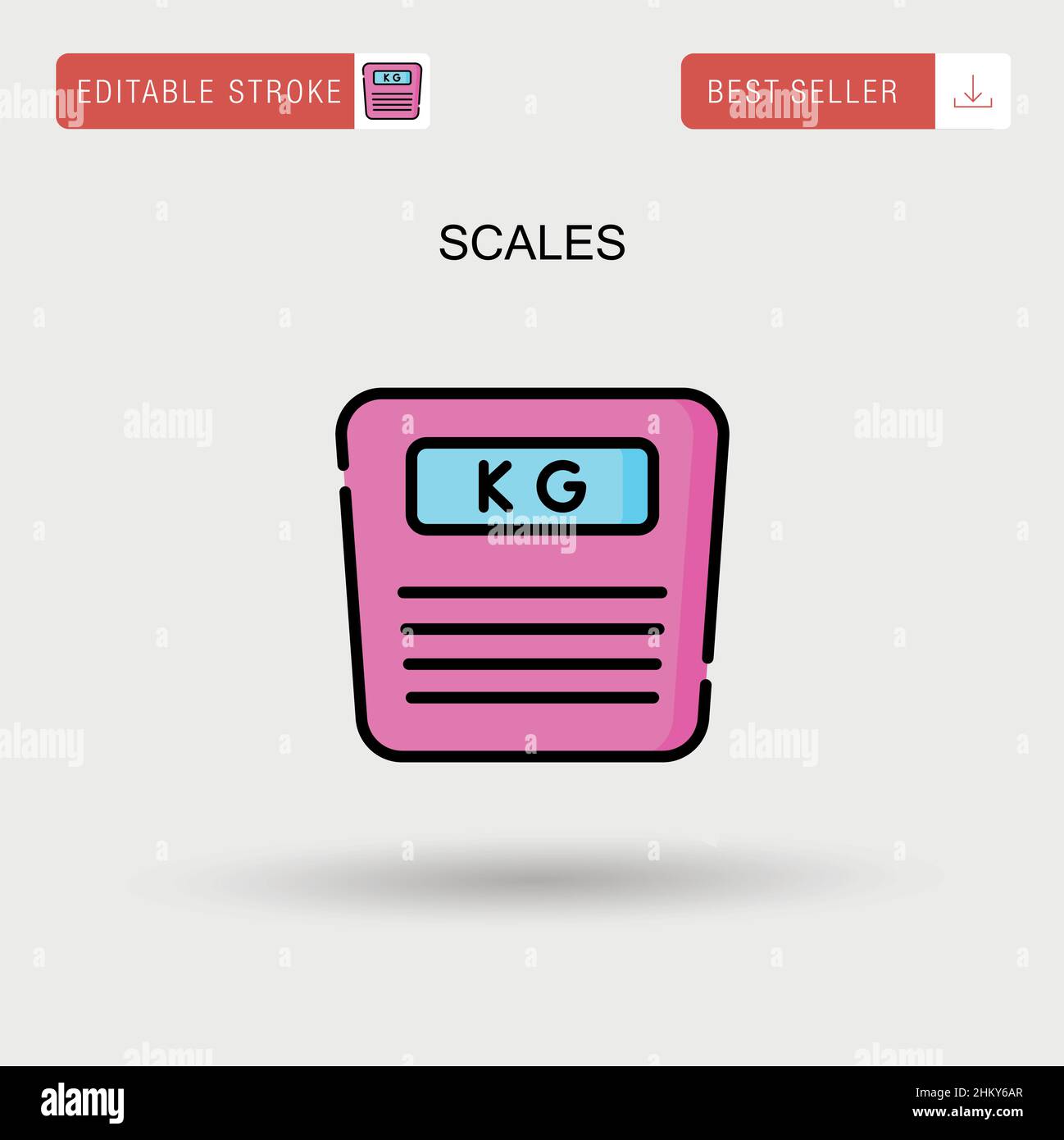 Scales Simple vector icon Stock Vector Image & Art - Alamy