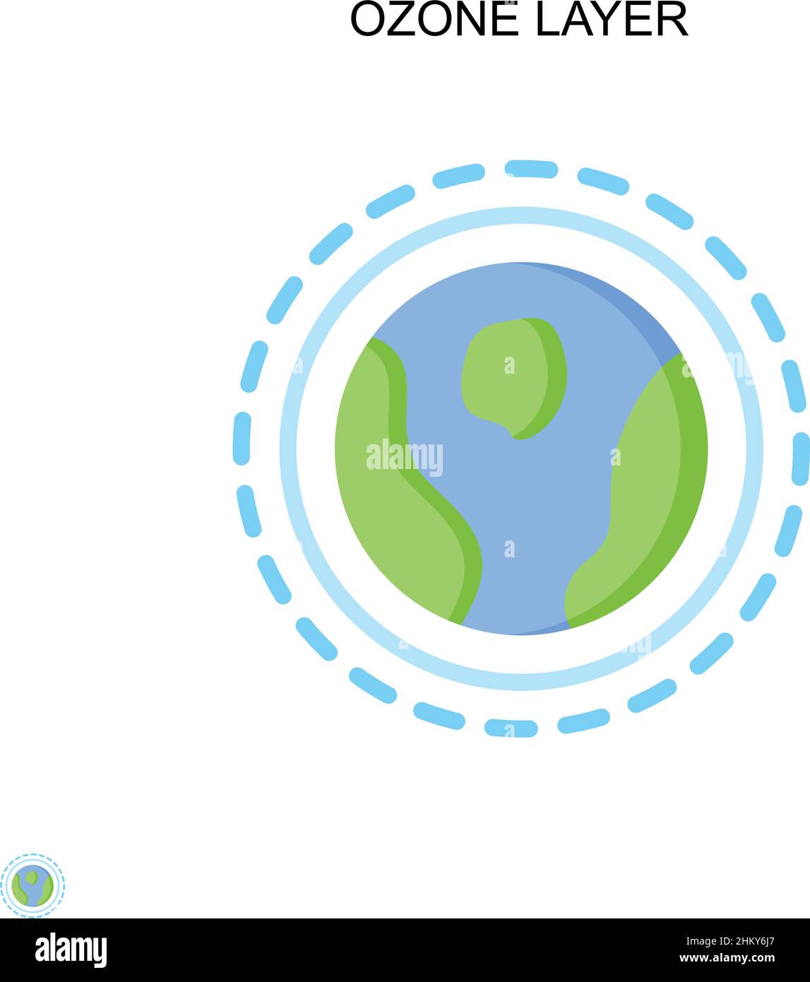 Ozone layer Simple vector icon. Illustration symbol design template for web mobile UI element ...