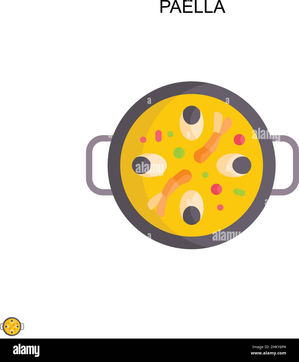 Paella Simple vector icon. Illustration symbol design template for web ...