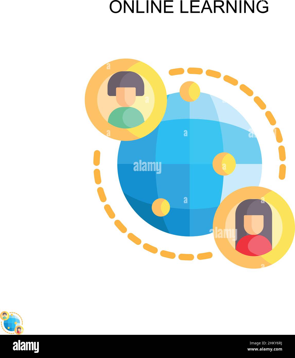 Online learning Simple vector icon. Illustration symbol design template ...