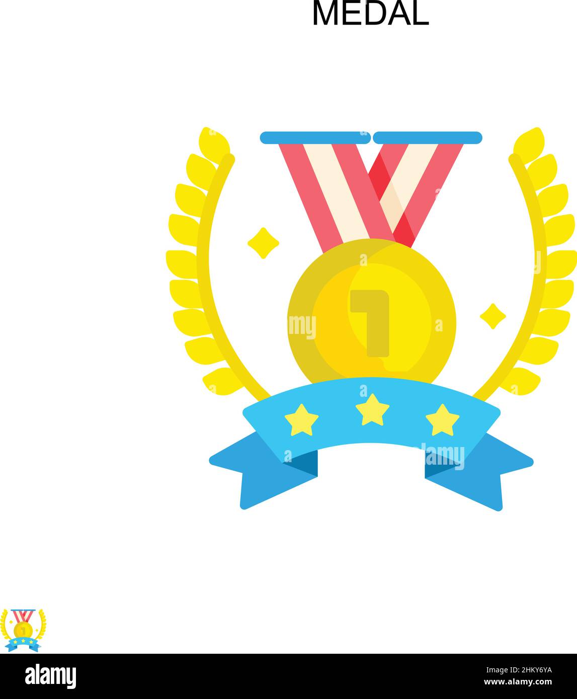 Medal Simple vector icon. Illustration symbol design template for web ...