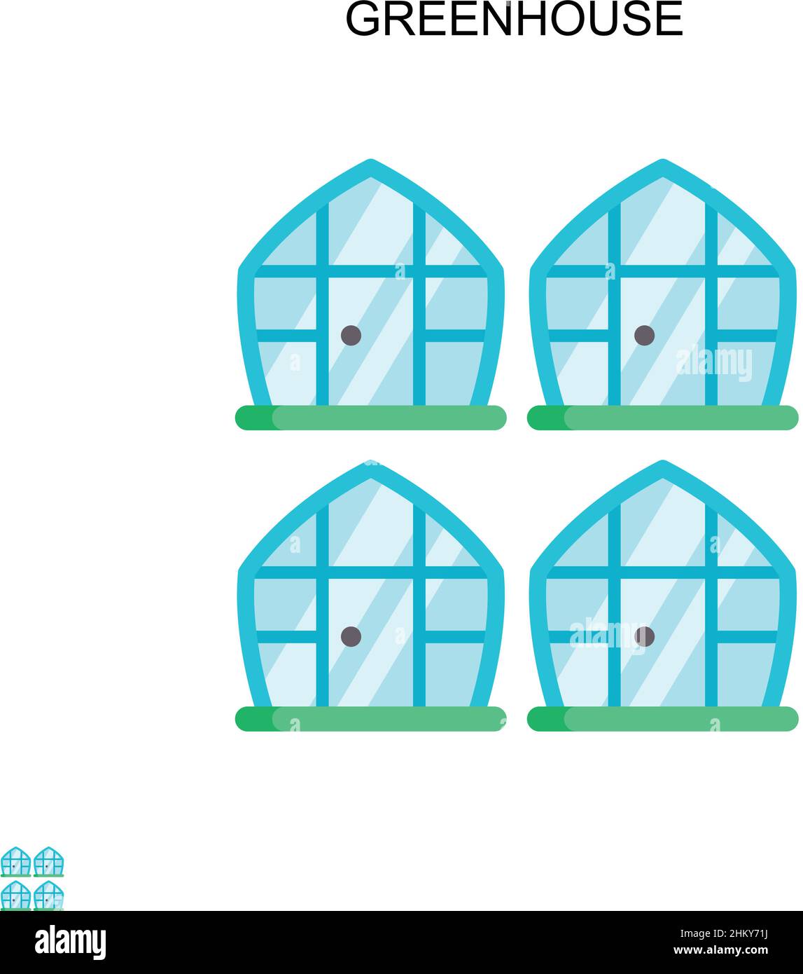 Greenhouse Simple vector icon. Illustration symbol design template for ...