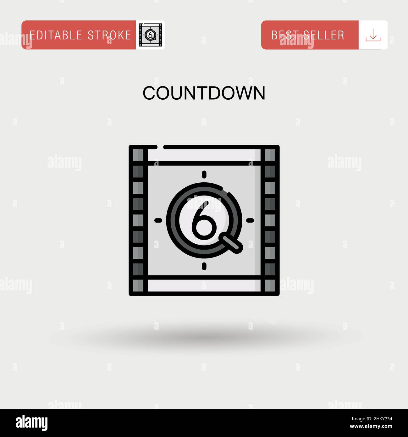 Countdown Simple vector icon Stock Vector Image & Art - Alamy