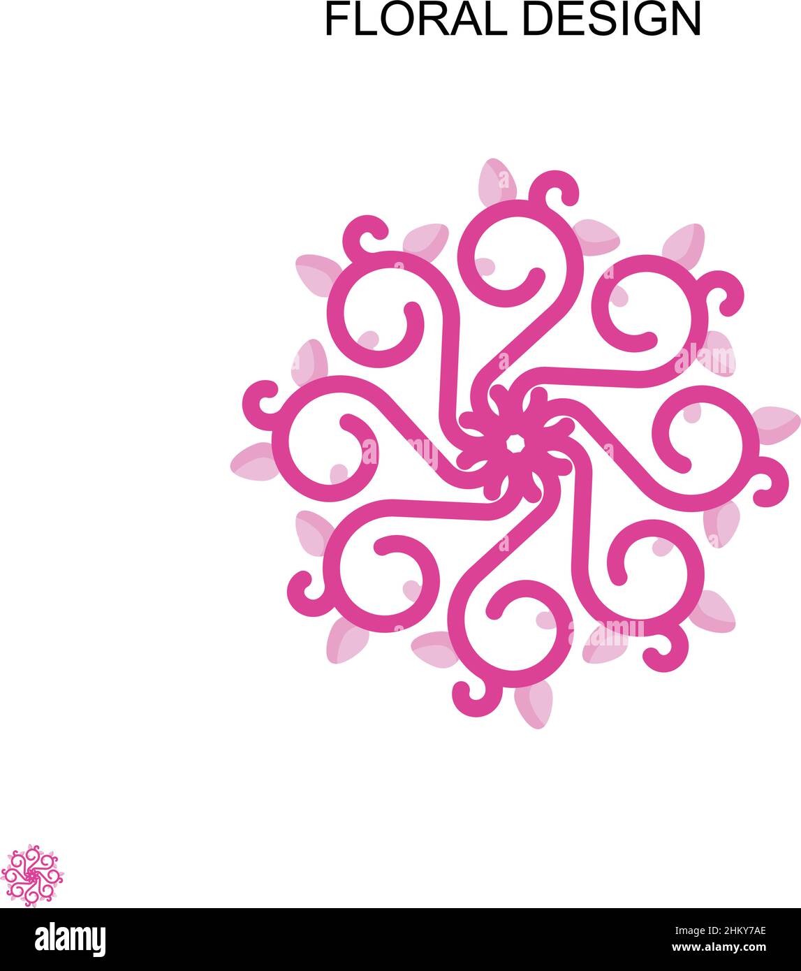 Floral design Simple vector icon. Illustration symbol design template ...