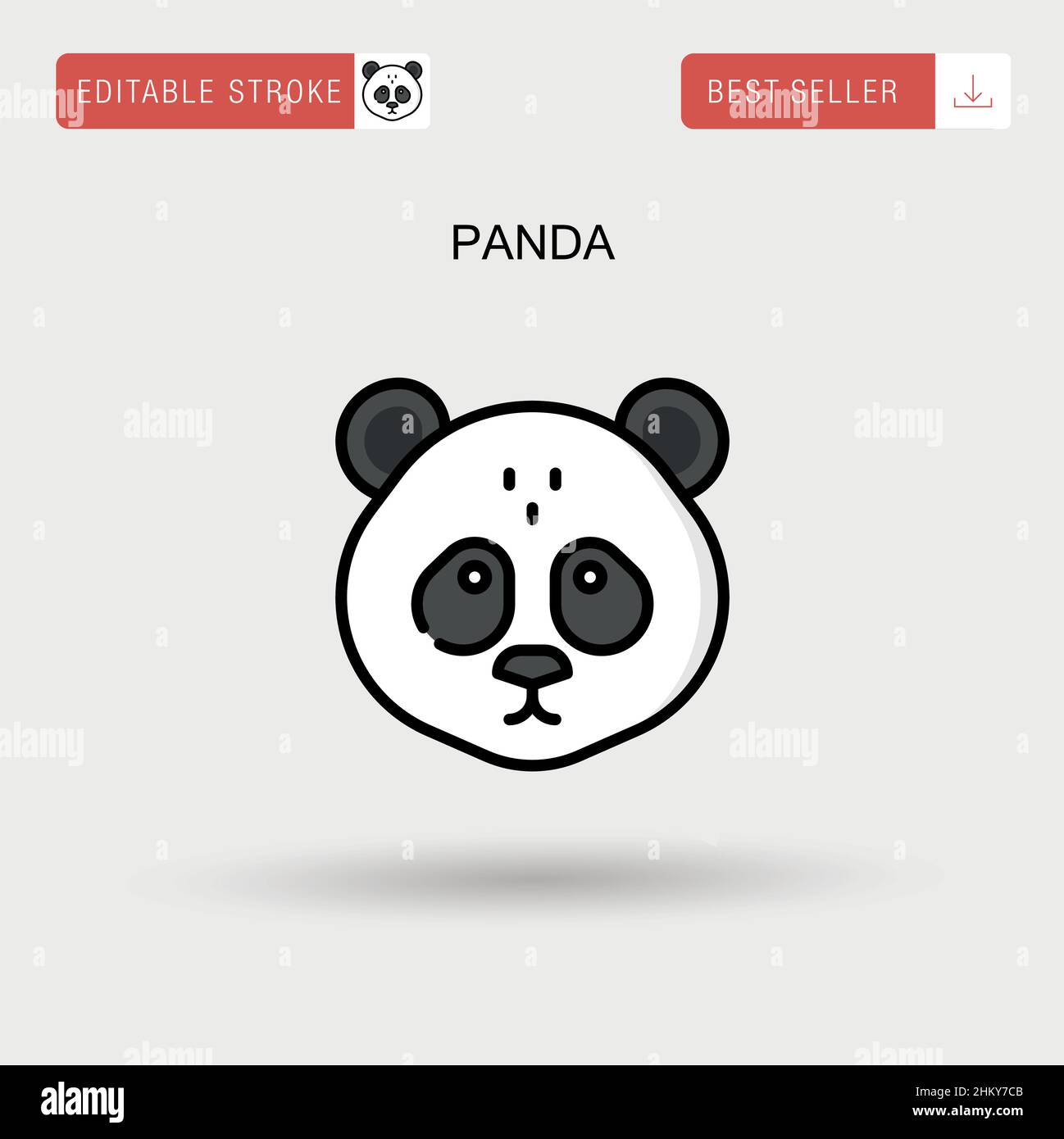 Panda Simple vector icon Stock Vector Image & Art - Alamy