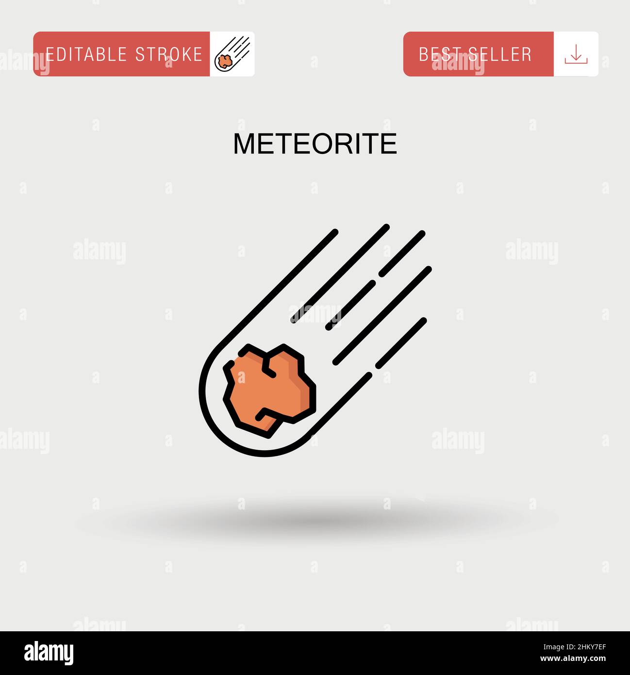 Meteorite Simple vector icon Stock Vector Image & Art - Alamy