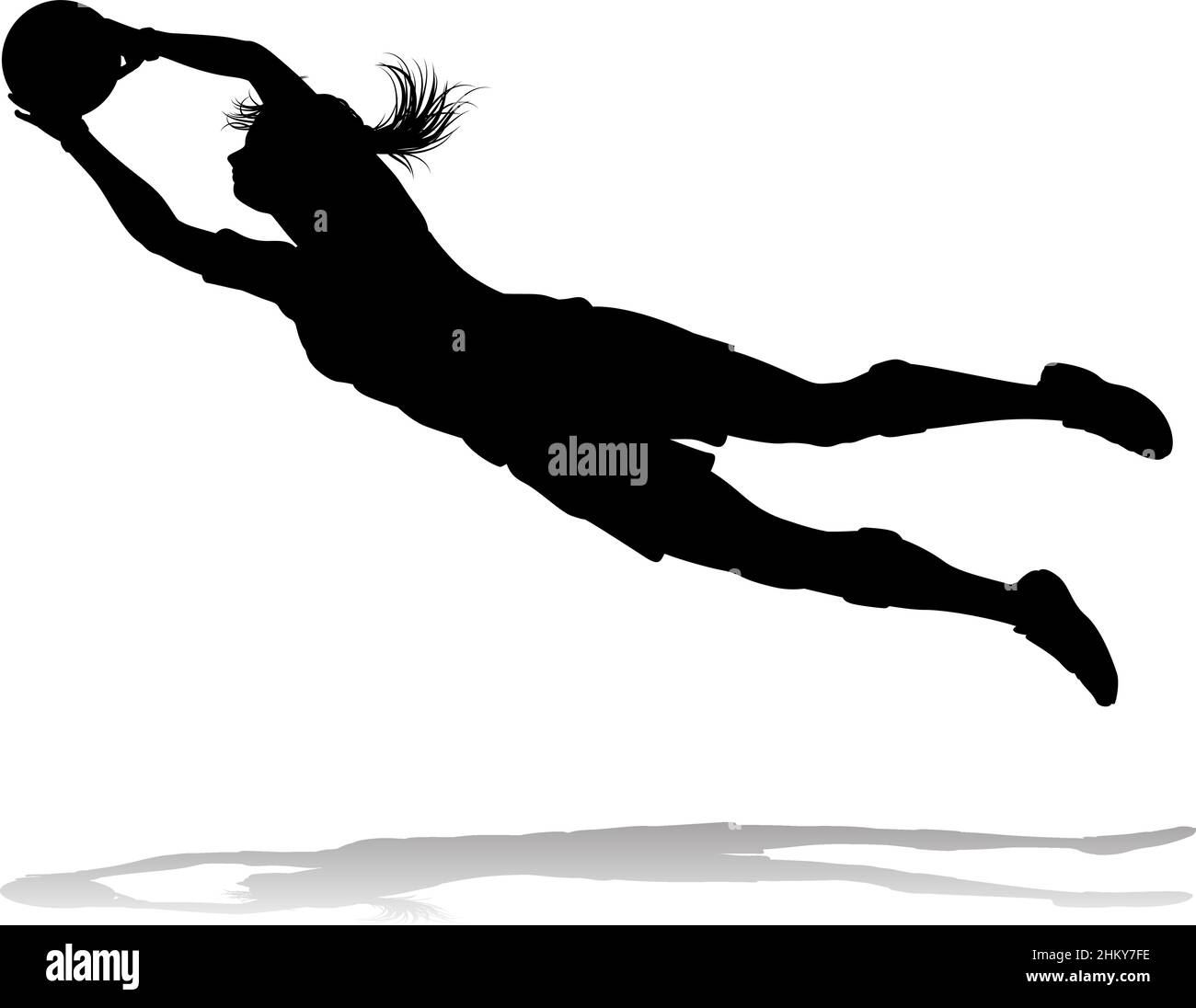 Girl Soccer Goalie Silhouette