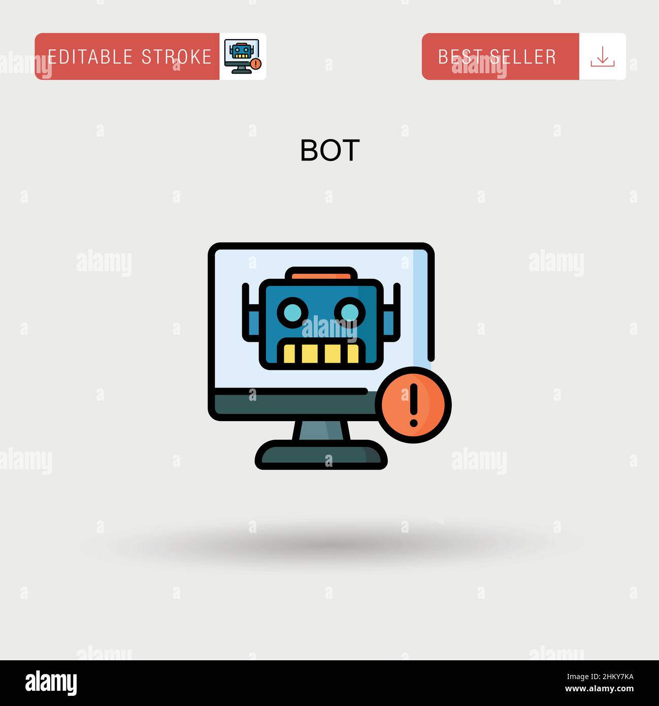 Bot Simple vector icon Stock Vector Image & Art - Alamy