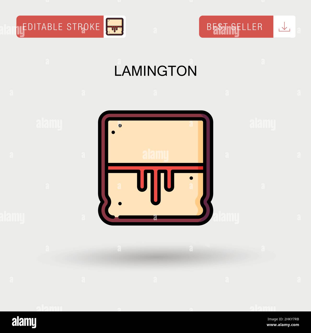 Lamington Simple vector icon Stock Vector Image & Art - Alamy