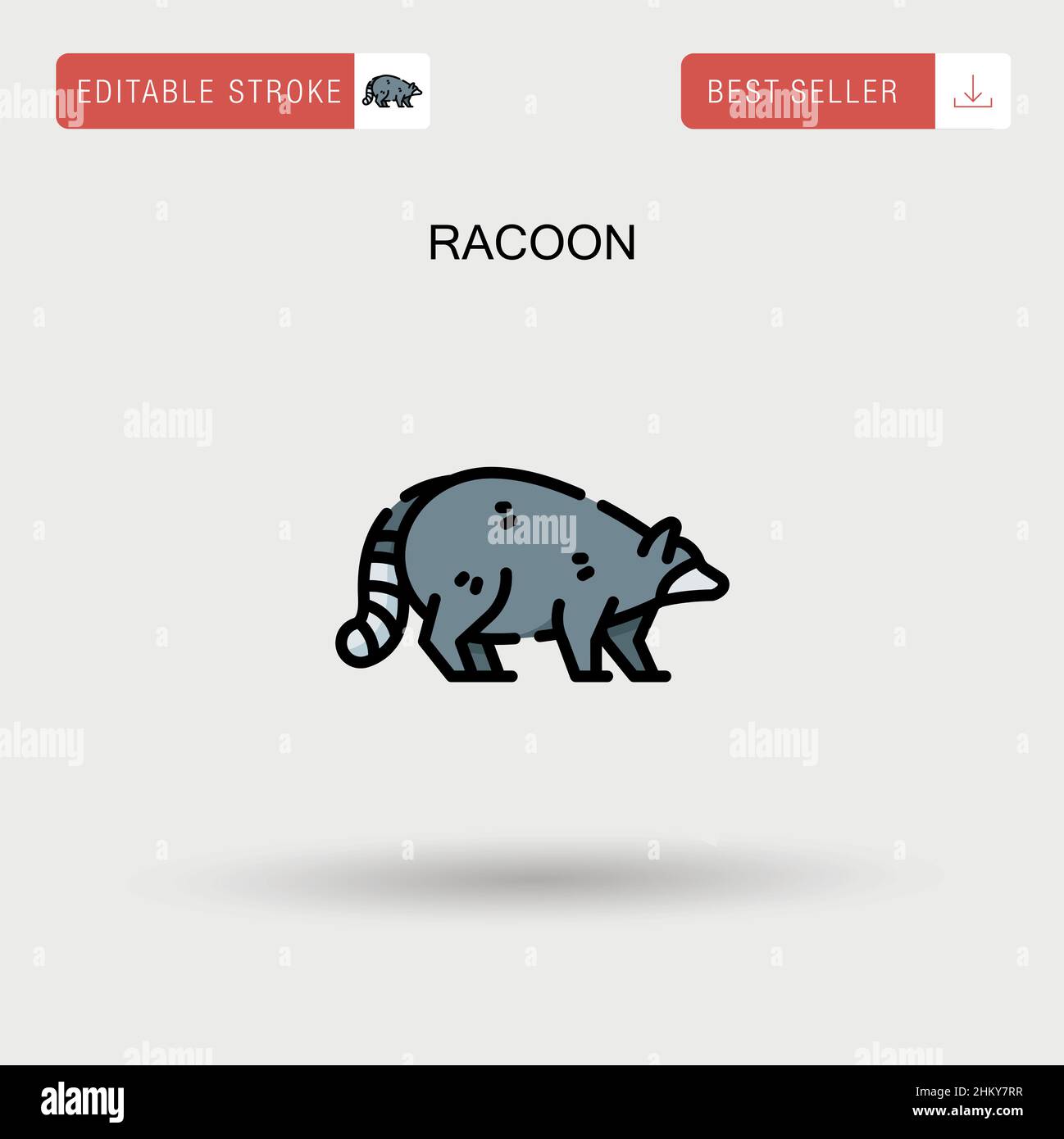 Simple raccoon illustration hi-res stock photography and images - Alamy