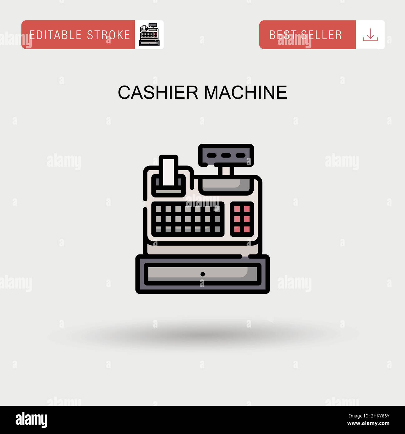 Cashier machine Simple vector icon Stock Vector Image & Art - Alamy